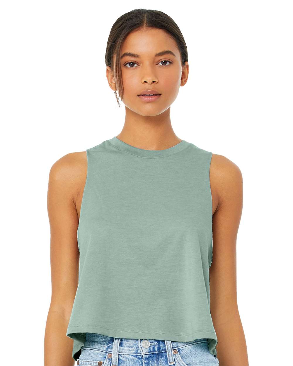 Women´s Racerback Cropped Tank Bella+Canvas 6682 | heather navy | S ...